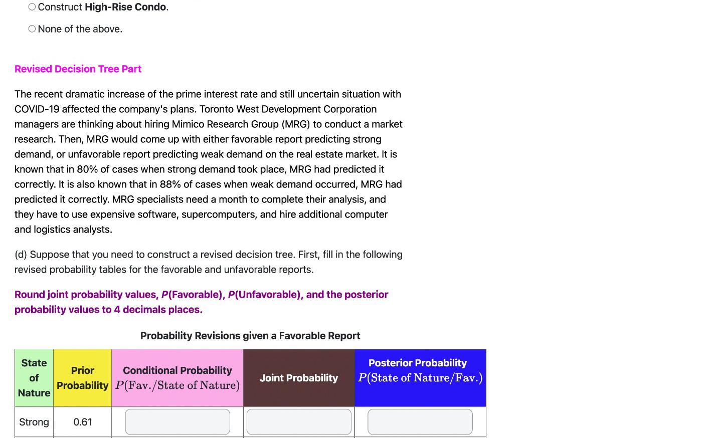 Toronto West Development Corporation TWDC purchased | Chegg.com