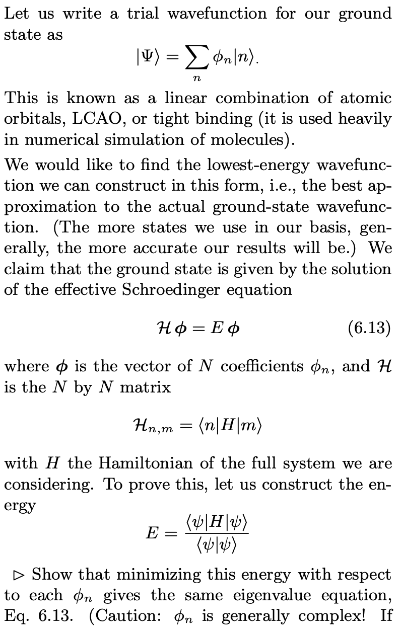 Solved Let Us Write A Trial Wavefunction For Our Ground