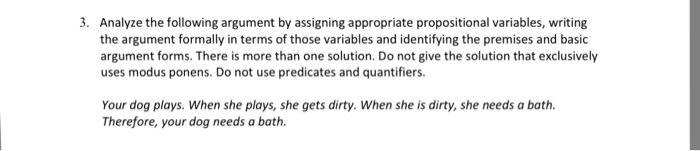 Solved Analyze the following argument by assigning | Chegg.com