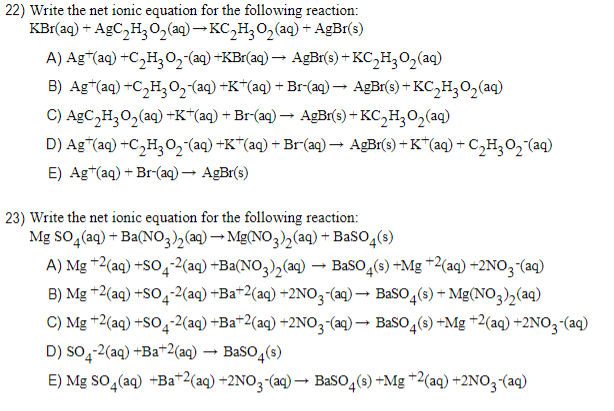 Solved 20) Will the following double-replacement reaction | Chegg.com