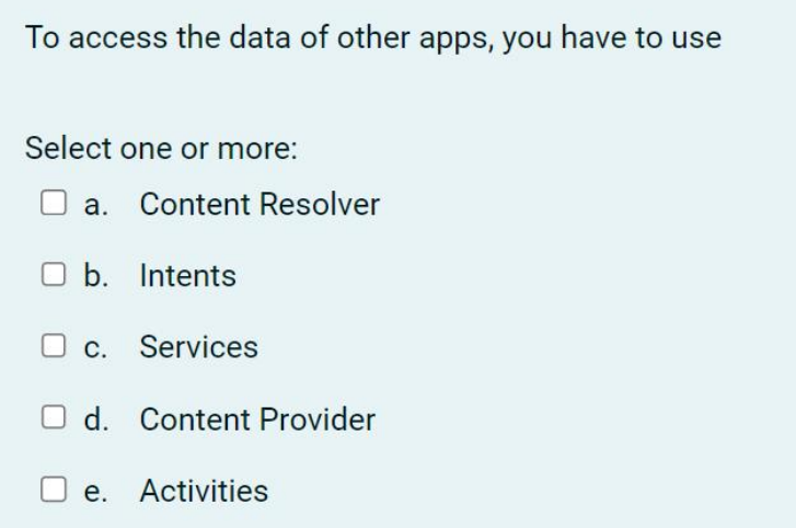 Solved Which is true about Broadcast Receivers? a. Runs in | Chegg.com