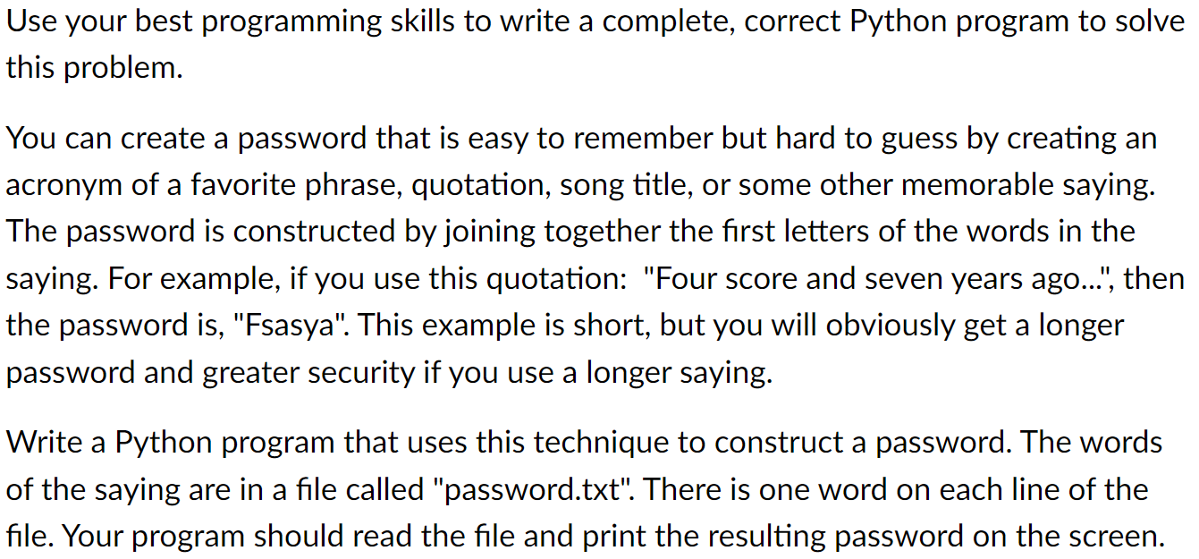 Solved Use your best programming skills to write a complete, | Chegg.com