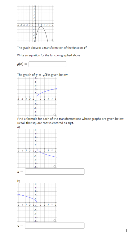 Solved The graph above is a transformation of the function | Chegg.com