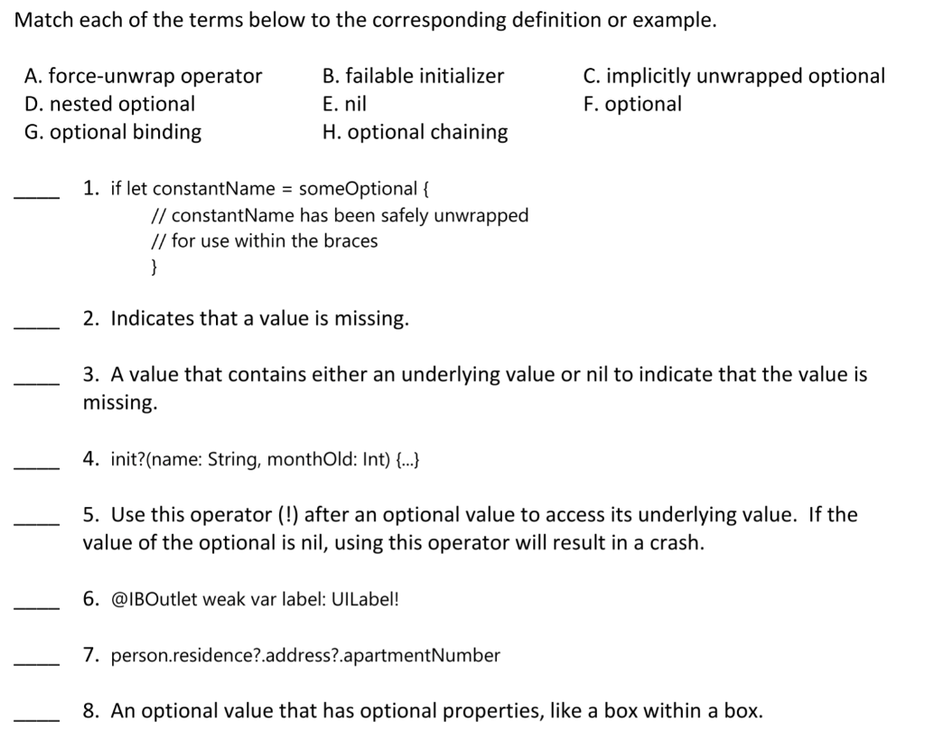 Solved Match each of the terms below to the corresponding | Chegg.com