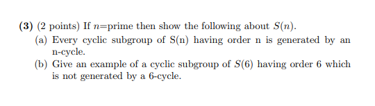 Solved (3) (2 points) If n=prime then show the following | Chegg.com