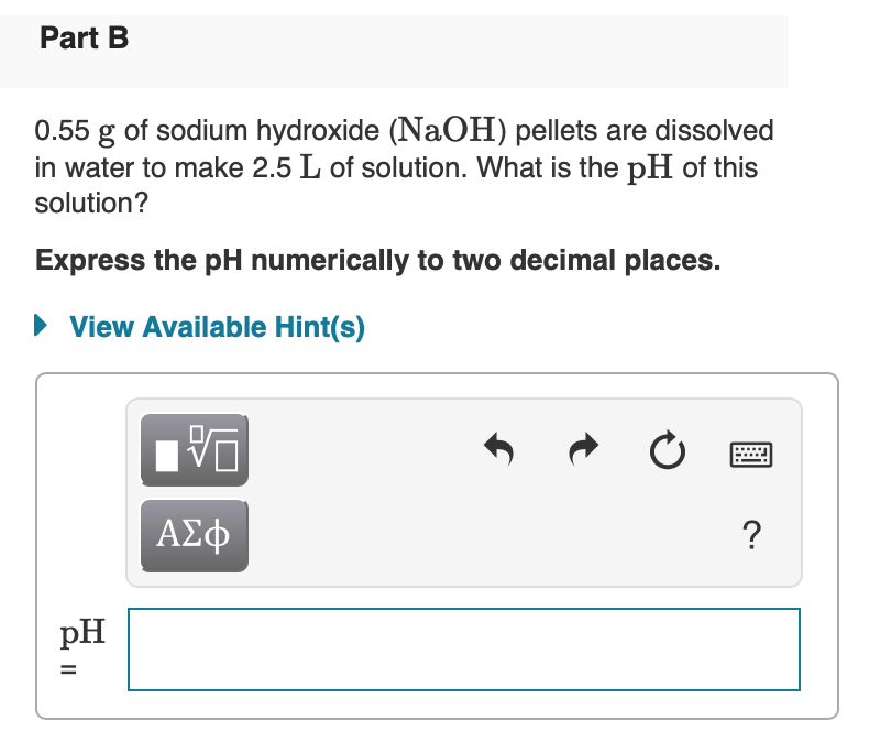 Solved pH is a logarithmic scale used to indicate the | Chegg.com