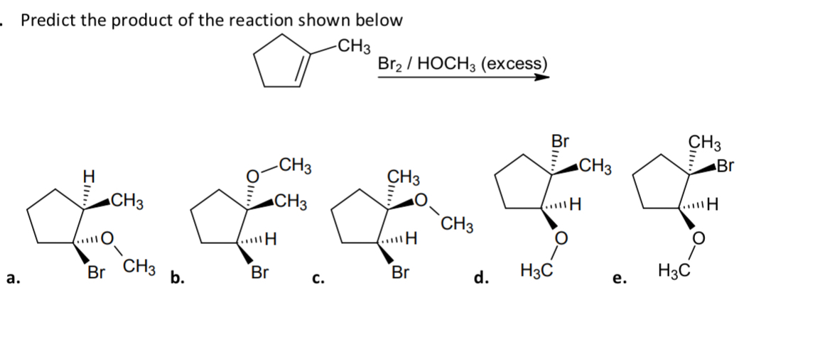 Solved Predict the product of the reaction shown below | Chegg.com