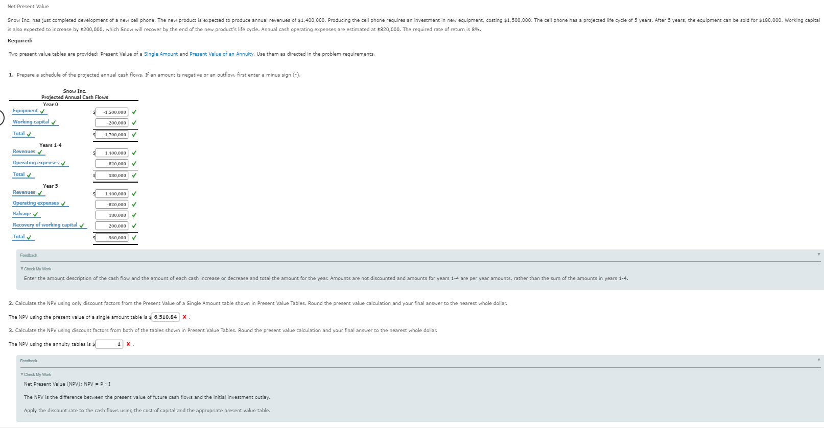Solved 2. Calculate the NPV using only discount factors from | Chegg.com