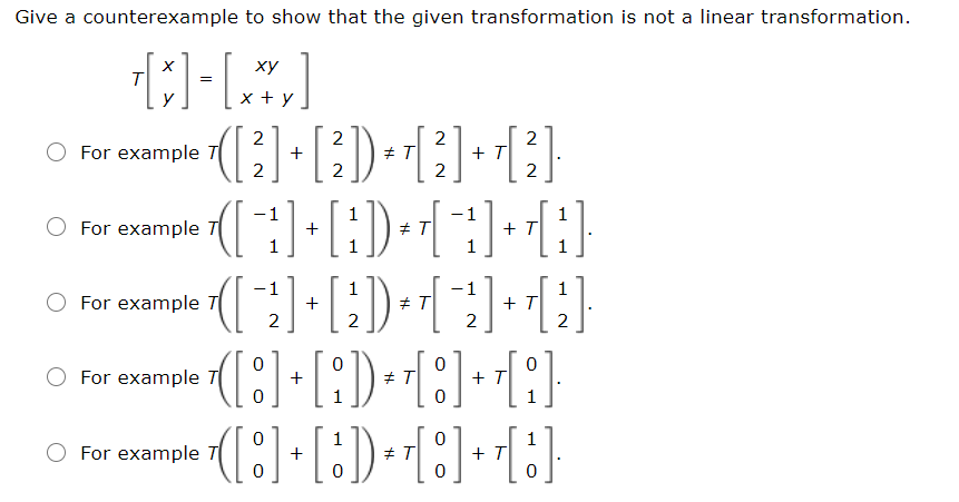 Solved 4 -1 3 Let TA: R2 R3 be the matrix transformation | Chegg.com