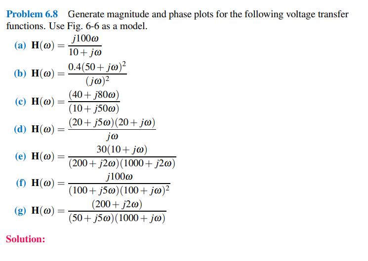 Solved Generate magnitude and phase plots for the following | Chegg.com