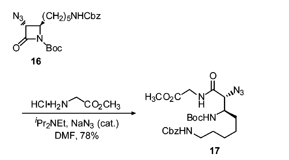 Solved N3 (CH2)5NHCbz mais Boc 16 H3CO2C wNz HCl•H2NCO2CH3 | Chegg.com