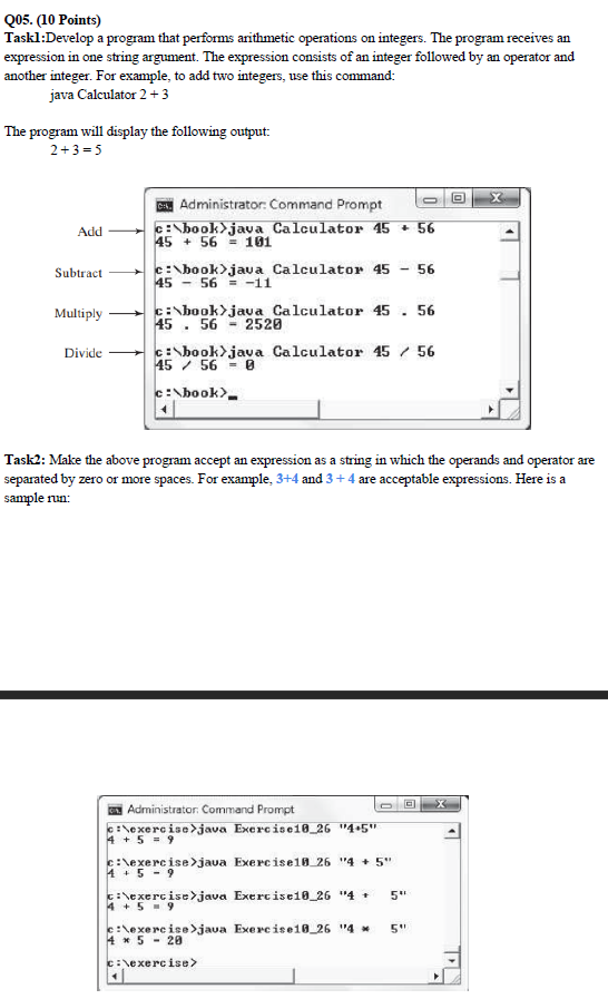 Solved Q05. (10 Points) Taskl:Develop a program that | Chegg.com