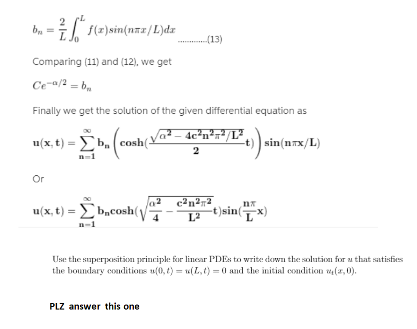 Solved Consider the linear partial differential equation | Chegg.com