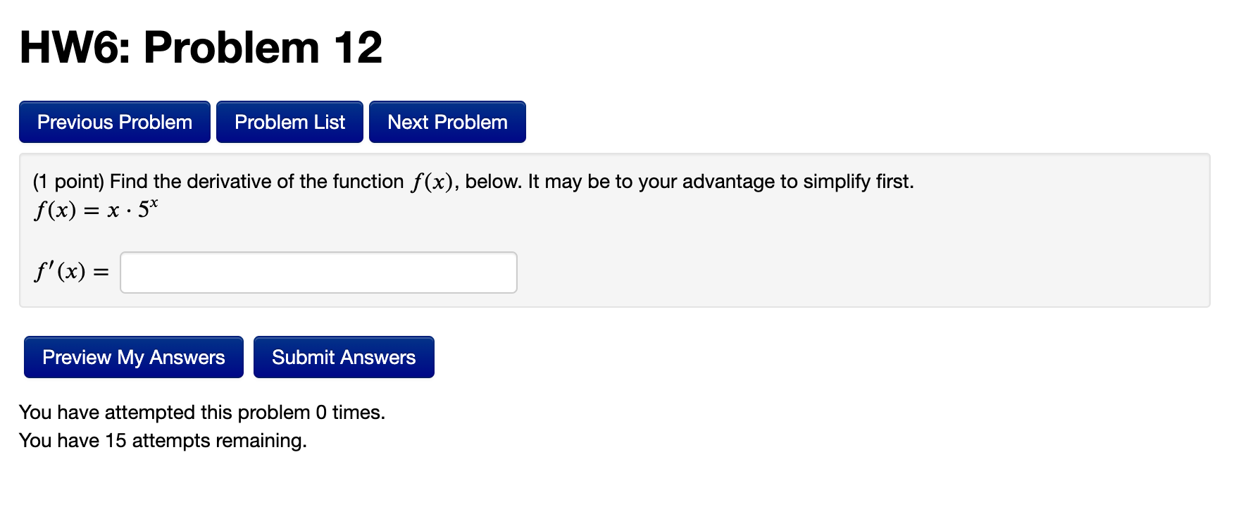 Solved HW6: Problem 12 Previous Problem Problem List Next | Chegg.com