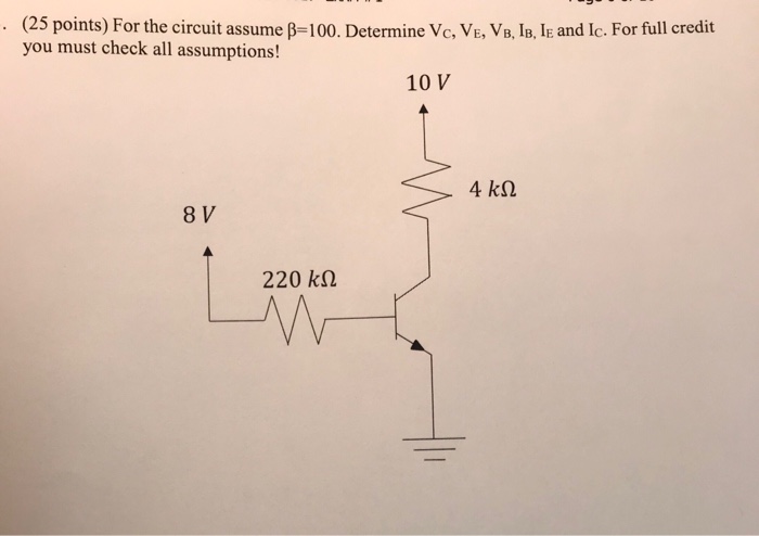 Solved BJT circuit analysis determine operating values and | Chegg.com