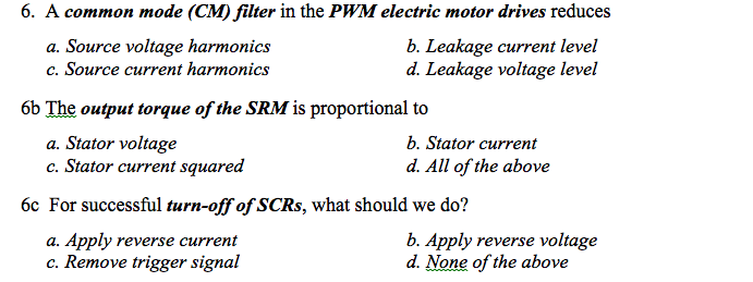 Solved 6. A common mode (CM) filter in the PWM electric | Chegg.com