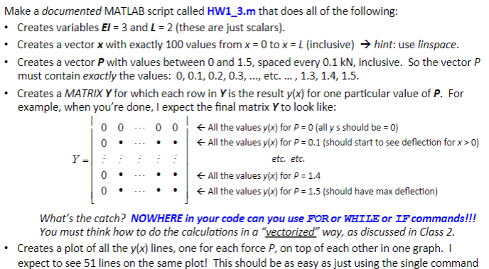 Make a documented MATLAB script called HW1_3.m that | Chegg.com