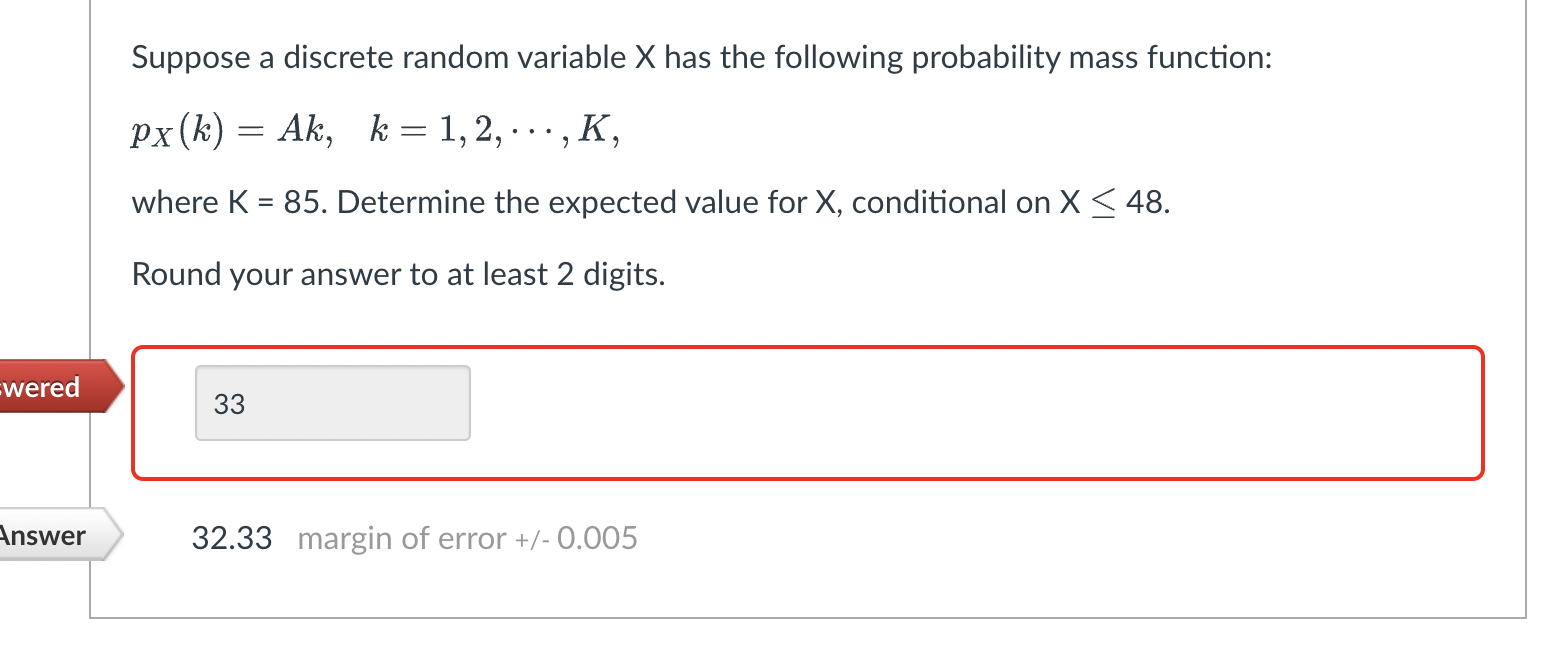 Solved Please help! The correct answer is 32.33, but I need | Chegg.com