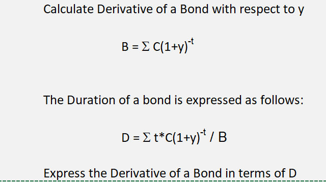 Solved Calculate Derivative of a Bond with respect to y | Chegg.com