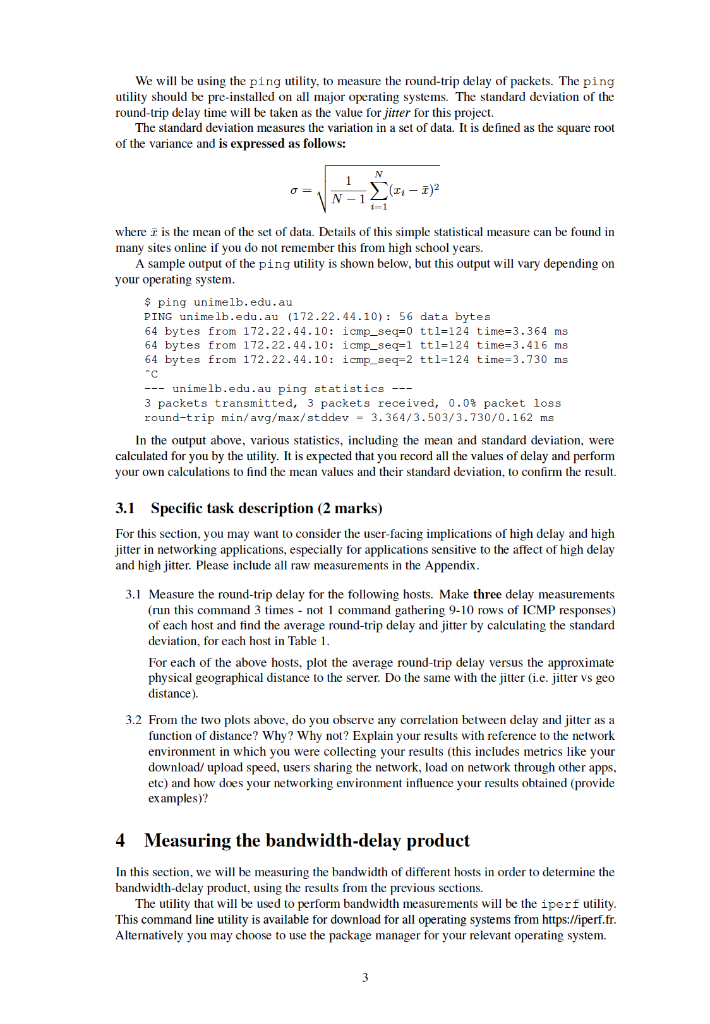 COMP90007 Internet Technologies Network Analysis | Chegg.com