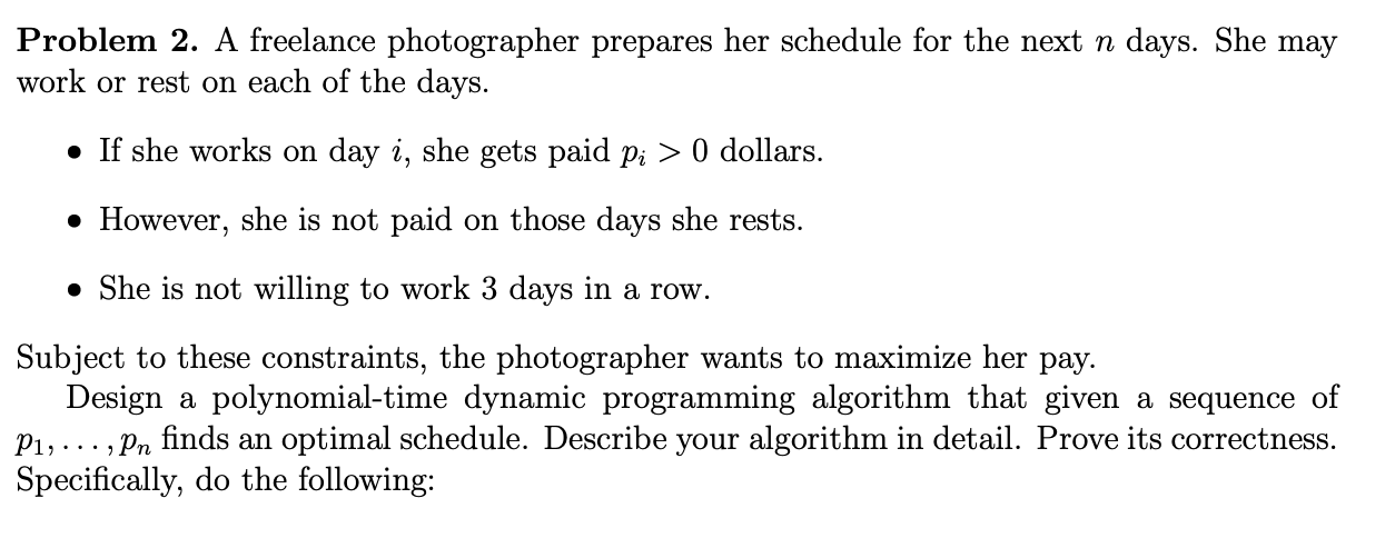 Solved 1. Define a dynamic-programming table and explain the | Chegg.com