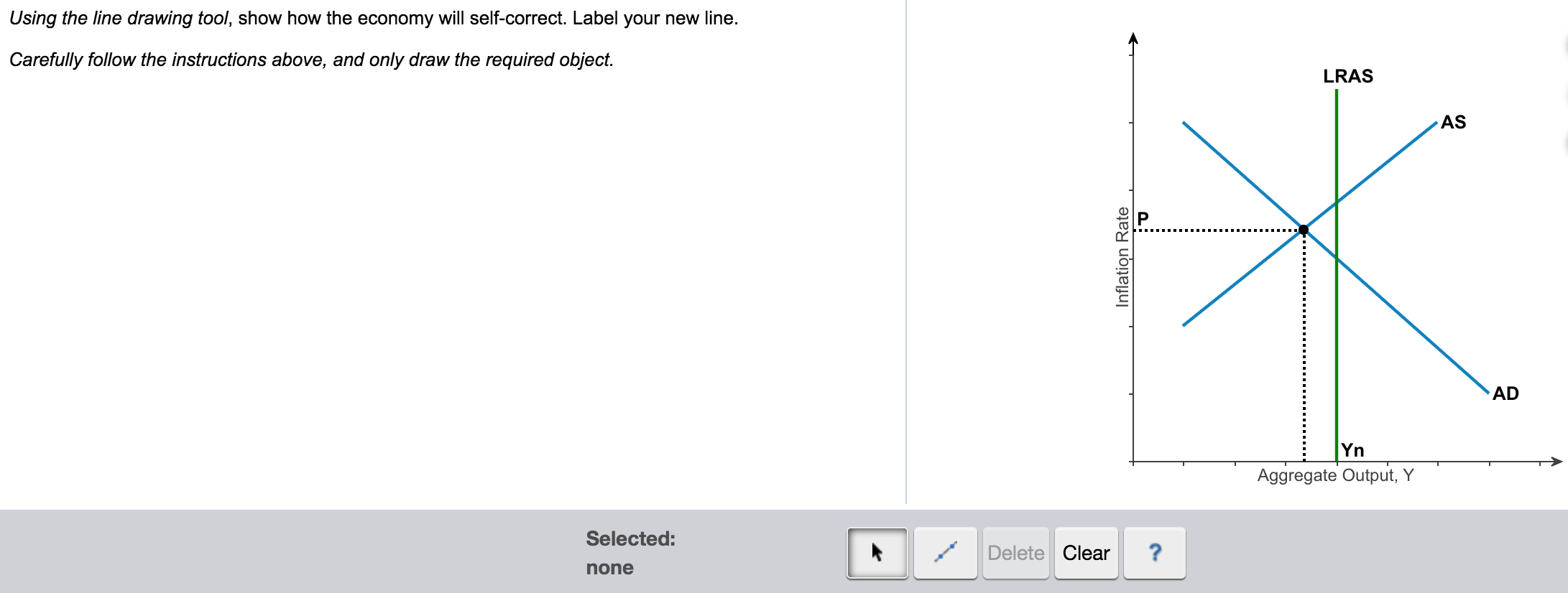 Solved Using the line drawing tool, show how the economy | Chegg.com