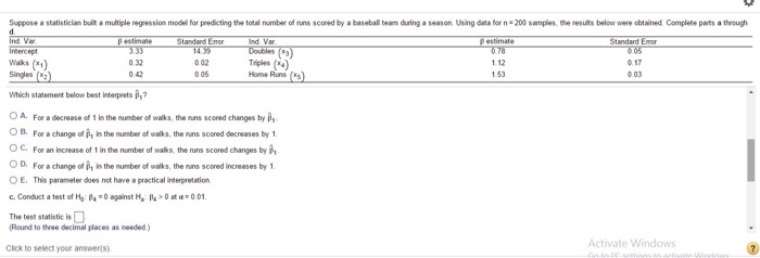 Solved Suppose a statistician buil amultiple regression | Chegg.com