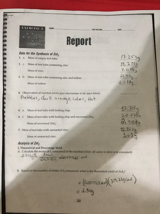 Solved ENERCISE NAME ua SECTION DATE _ Questions 1. Would | Chegg.com