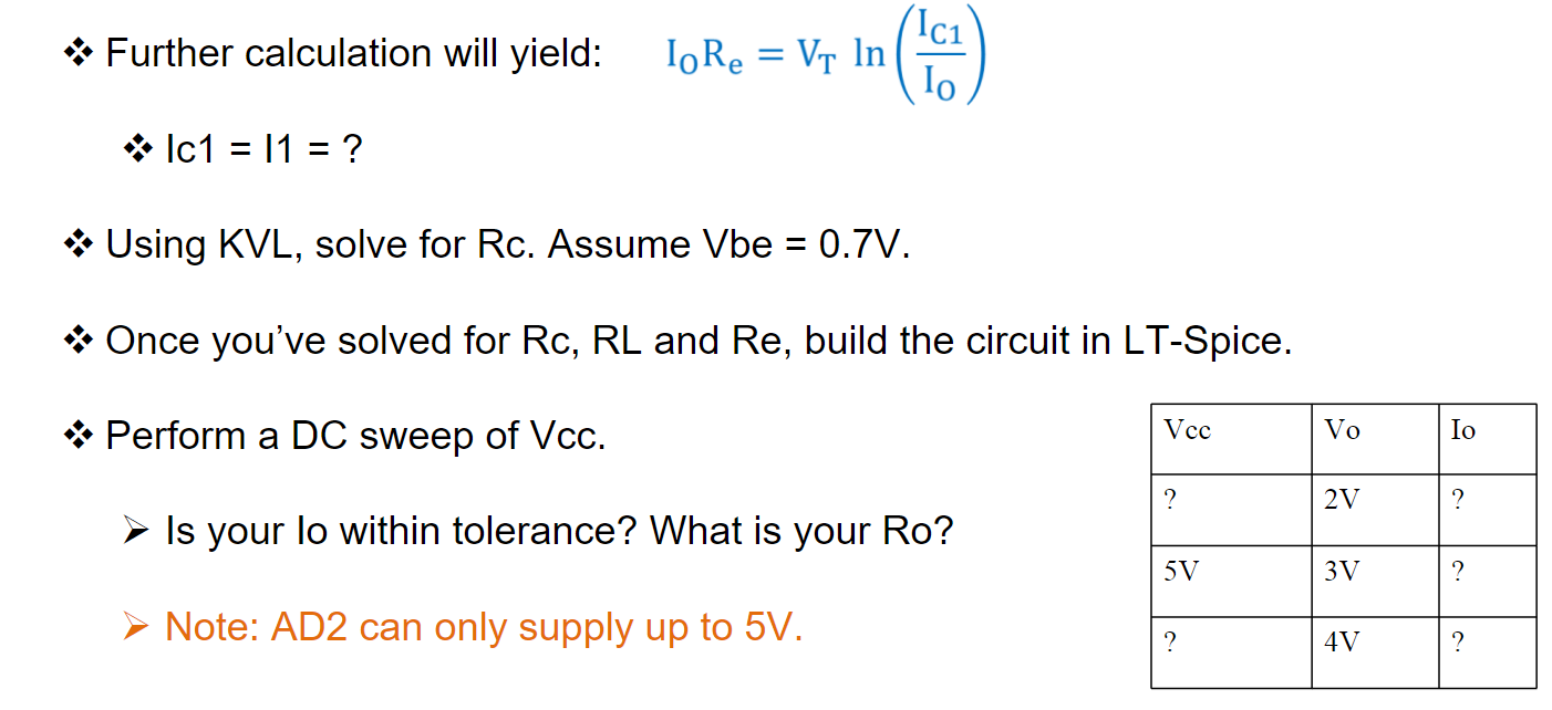 Solved * Design a Widlar current source Specifications | Chegg.com