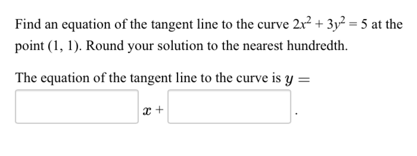 Solved Find an equation of the tangent line to the curve | Chegg.com
