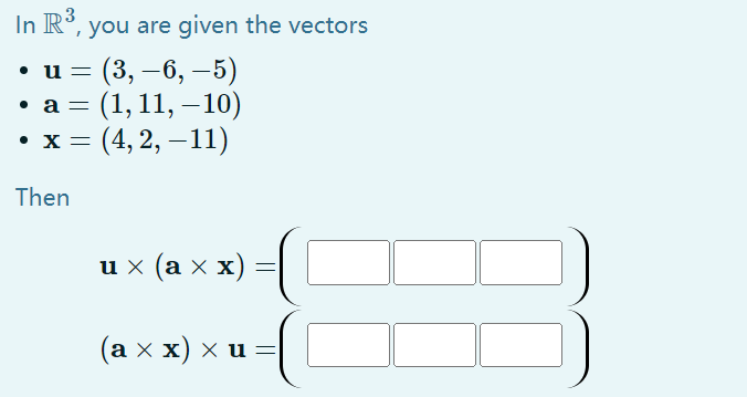 Solved In R3, you are given the vectors - u=(3,−6,−5) - | Chegg.com