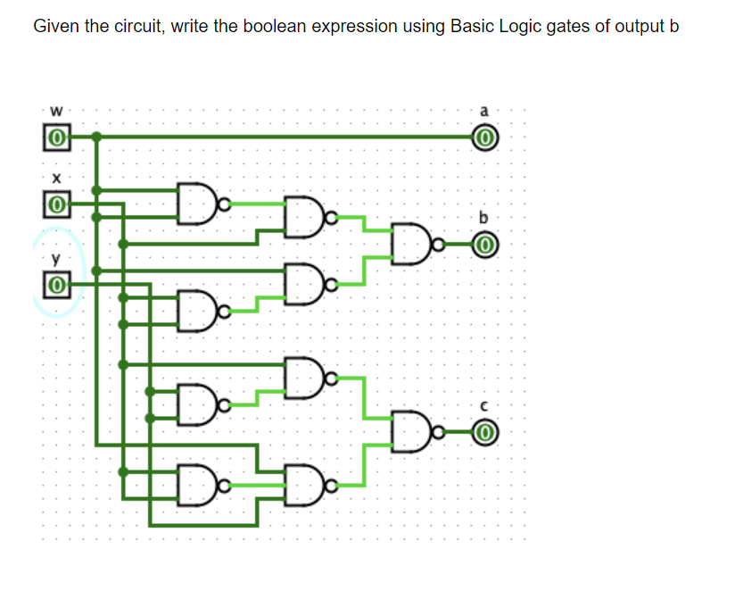 Solved Given the circuit, write the boolean expression using | Chegg.com