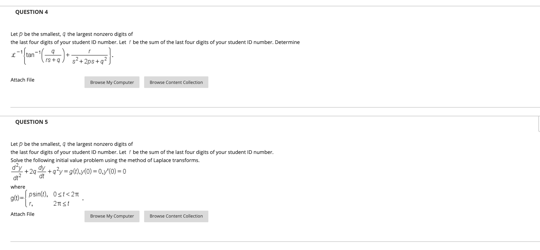 Solved QUESTION 4 Let p be the smallest, q the largest | Chegg.com