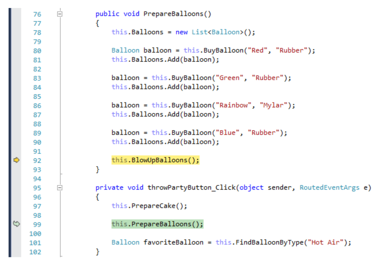Solved If the code were run to line 92 as shown above, how | Chegg.com