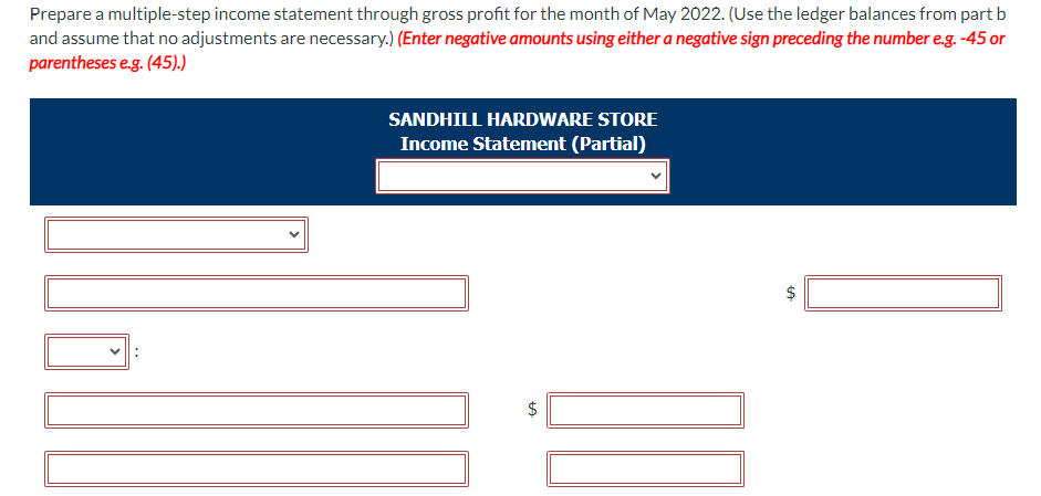 Solved Prepare a multiple-step income statement through | Chegg.com