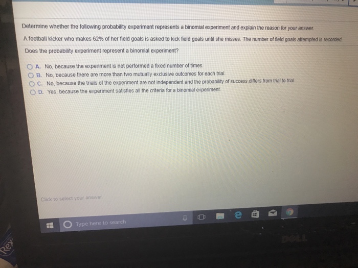 Solved Determine whether the following probability | Chegg.com
