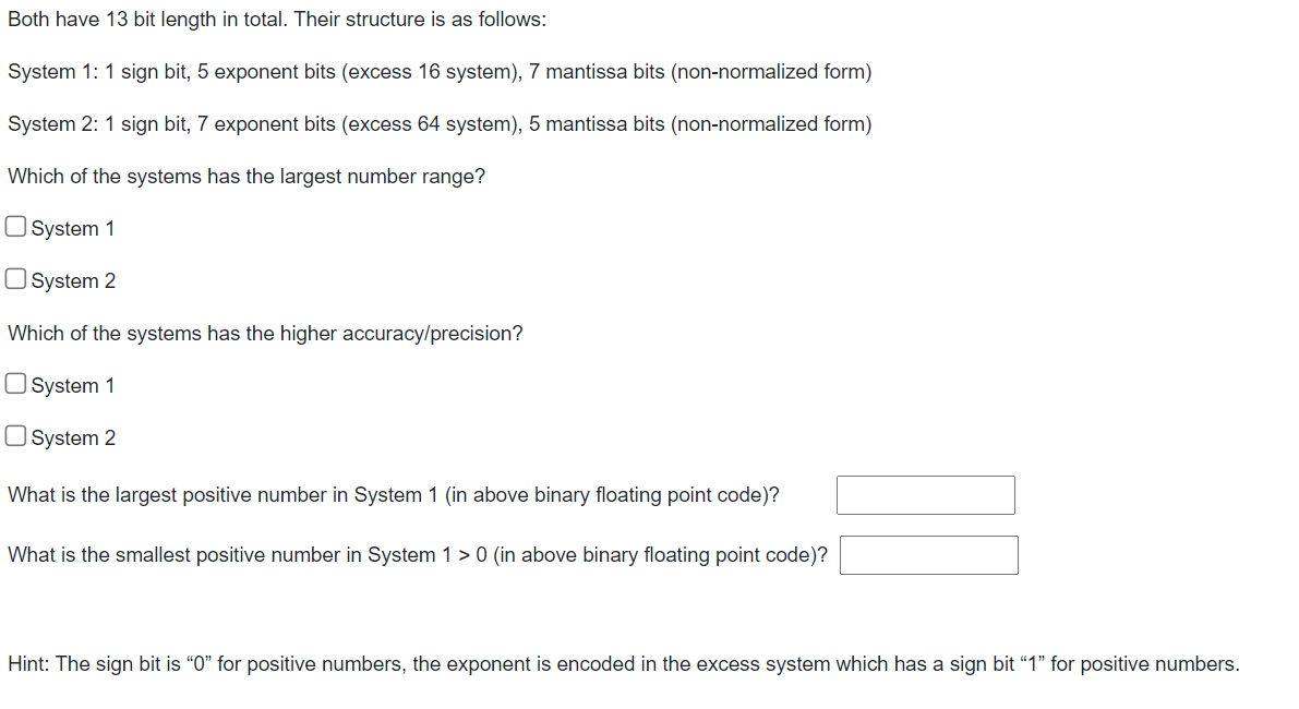 Solved Both have 13 bit length in total. Their structure is | Chegg.com