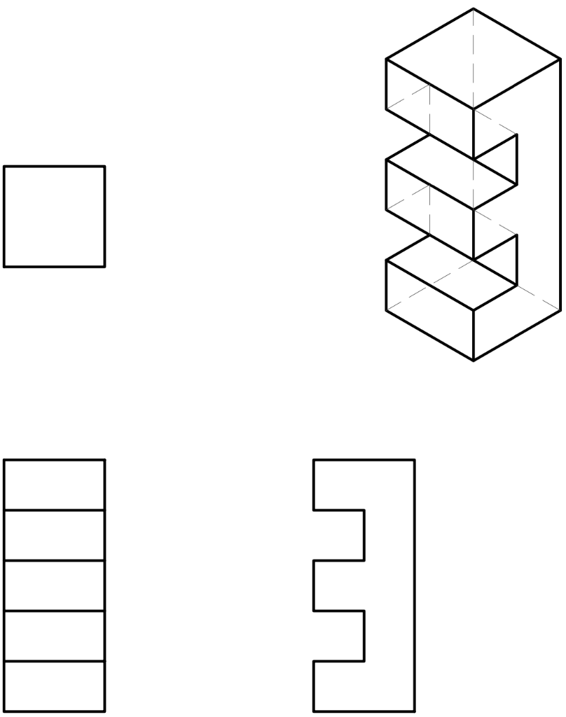 Solved Draw the missing line in the following 6 multiviews. | Chegg.com