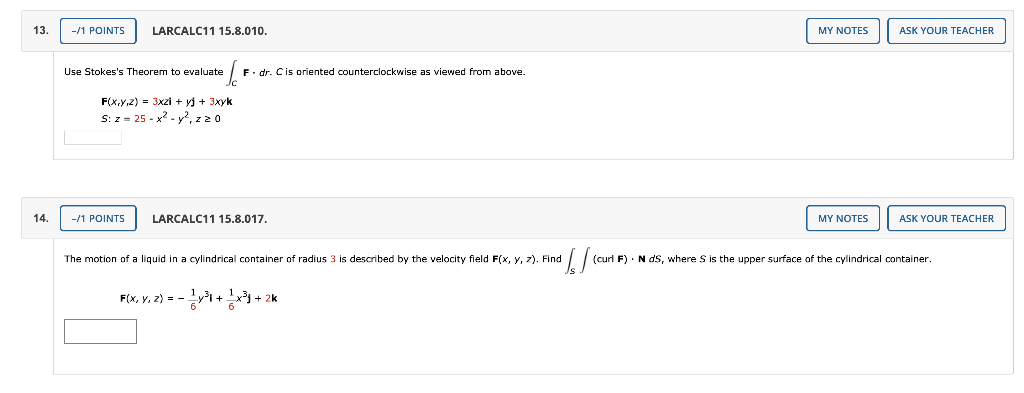 Solved 13. -11 POINTS LARCALC11 15.8.010. MY NOTES ASK YOUR | Chegg.com Solved 13. -11 POINTS LARCALC11 15.8.010. MY NOTES ASK YOUR | Chegg.com