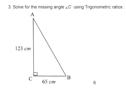 Solved 2. Solve for missing angle ∠C using cosine law:3. | Chegg.com
