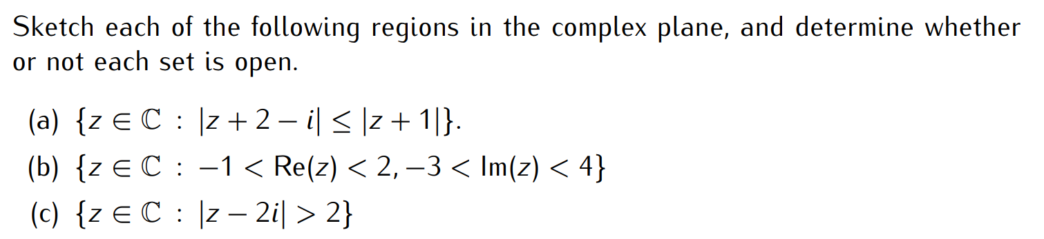 Solved Sketch each of the following regions in the complex | Chegg.com
