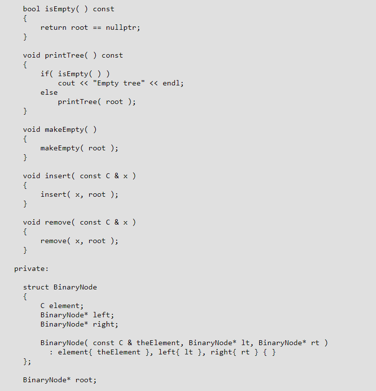 Exercise 1 Implement The Binarysearchtree Adt In A 