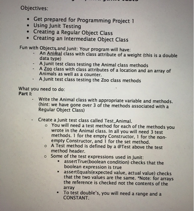 Solved Objectives: Get prepared for Programming Project 1 | Chegg.com