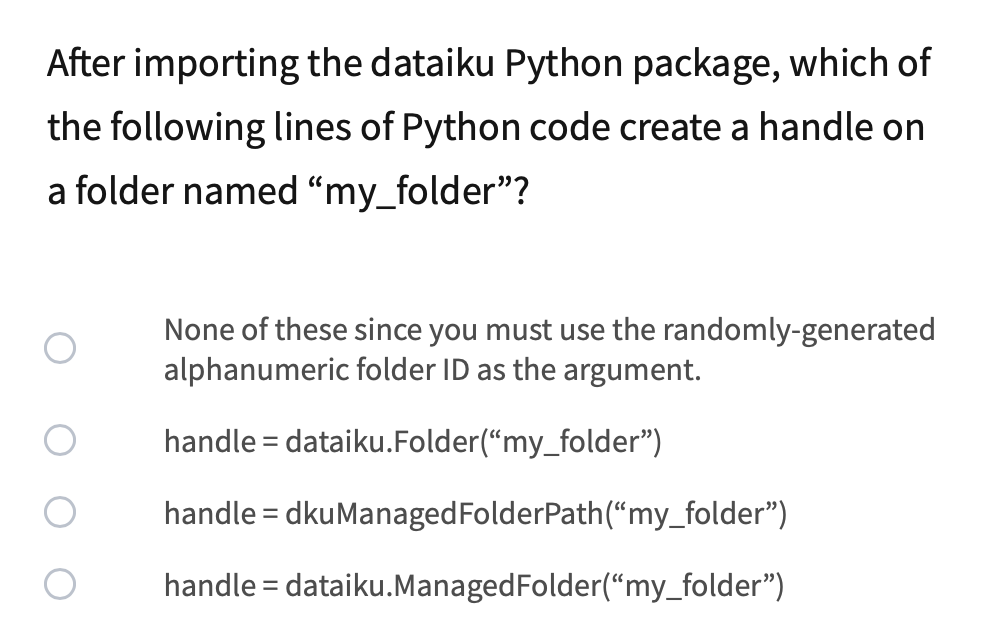 Solved Which of the following statements about Dataiku | Chegg.com