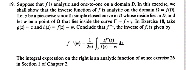 Solved Suppose that f is analytic and one-to-one on a domain | Chegg.com