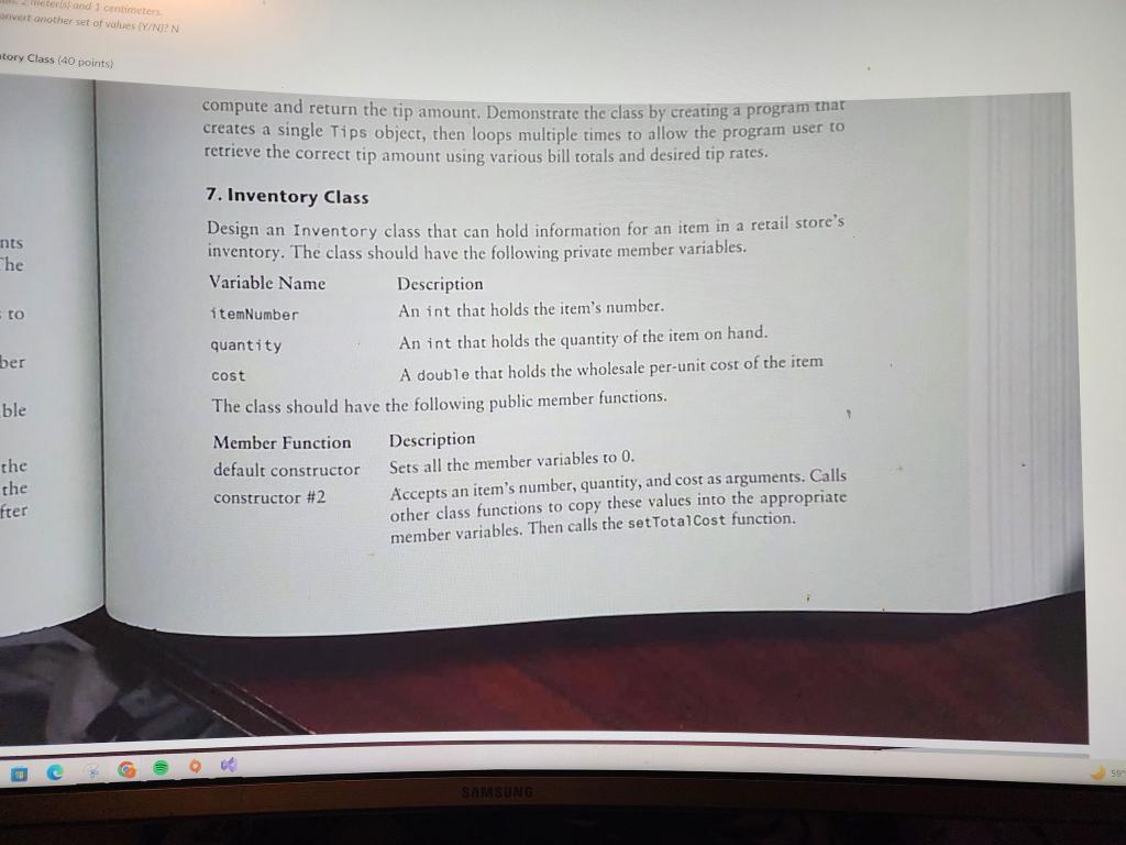 Solved Chapter 7 Introduction to Classes and Objects | Chegg.com