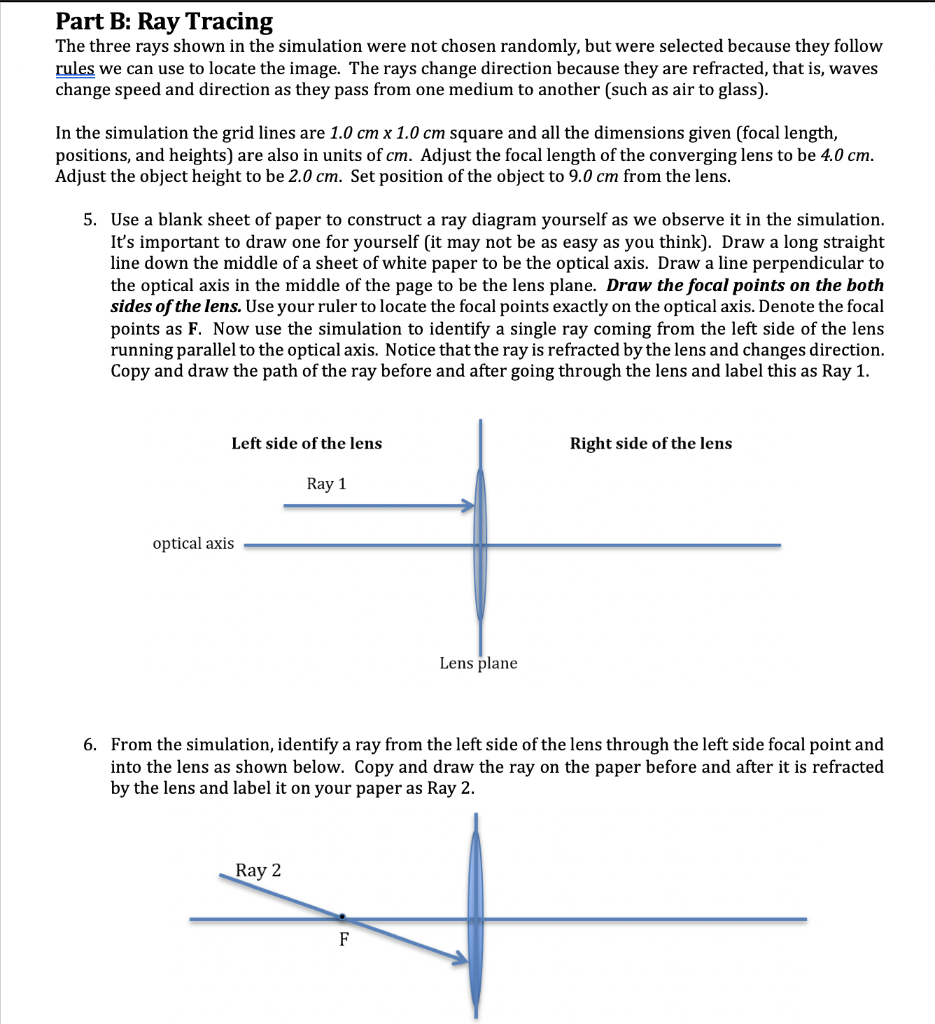 Solved Part B: Ray Tracing The three rays shown in the | Chegg.com