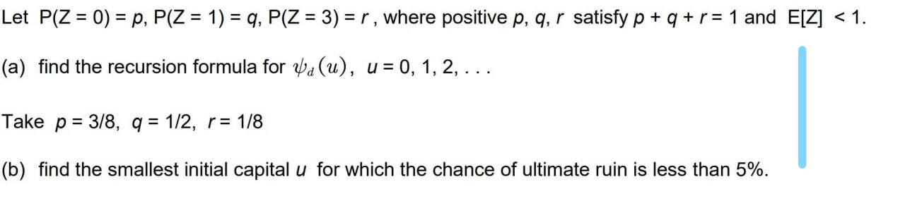 Solved Let P(Z = 0) = p, P(Z = 1) = q, P(Z = 3) = r, where | Chegg.com