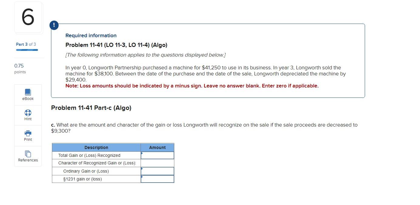 Solved Required information Problem 11-41 (LO 11-3, LO 11-4) | Chegg.com