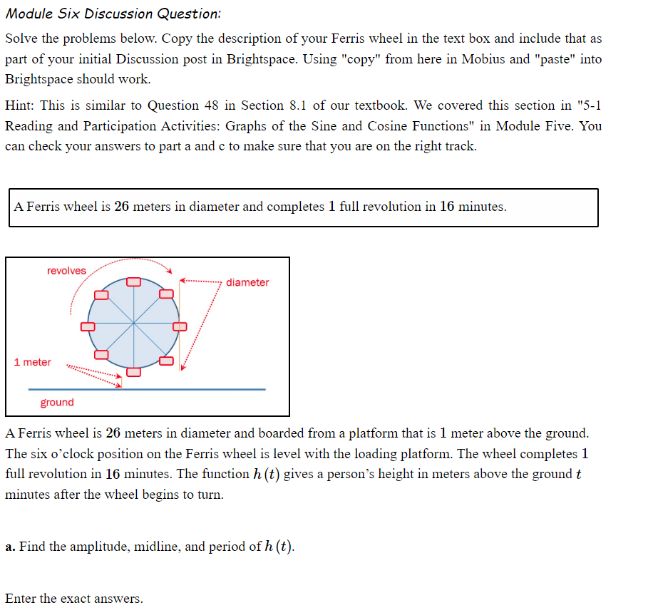 Solved Module Six Discussion Question: Solve the problems | Chegg.com